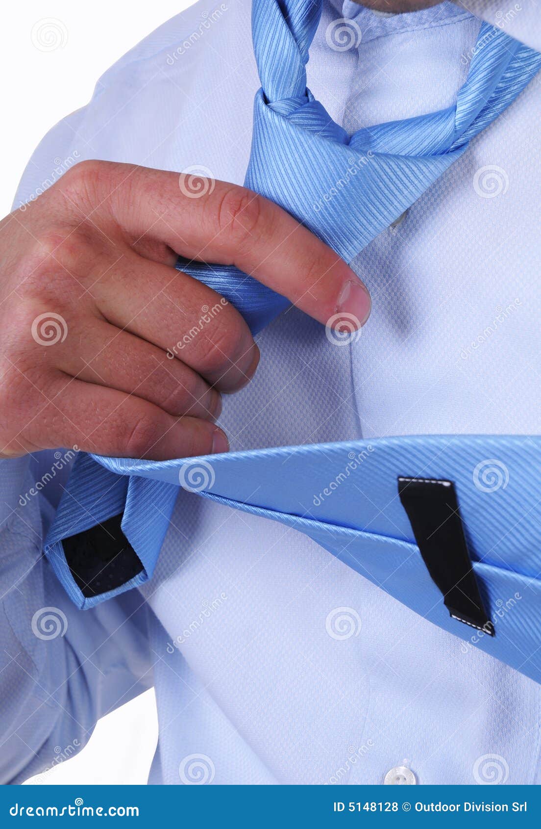 Hand on tie stock photo. Image of shirt, straighten, deal - 5148128