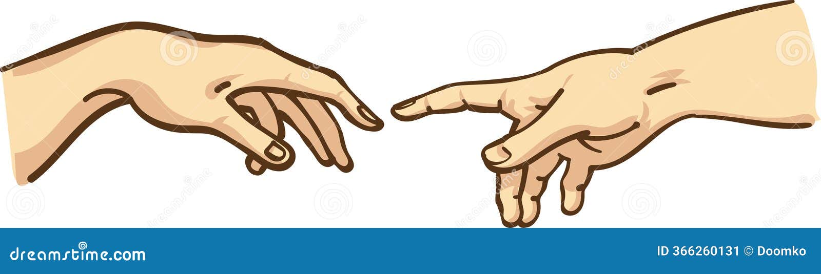 Michelangelo Adam Creation. God Hands Drawing. Creative Line Art. Man ...