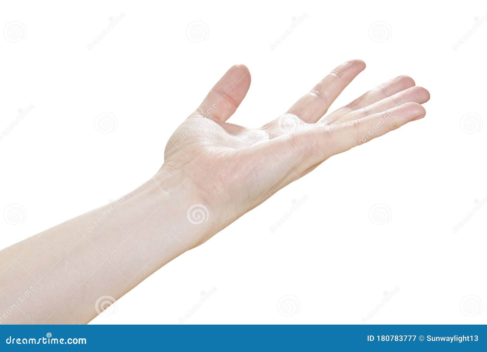Hand To Hold Something, Isolated on White Close Up Stock Image - Image ...