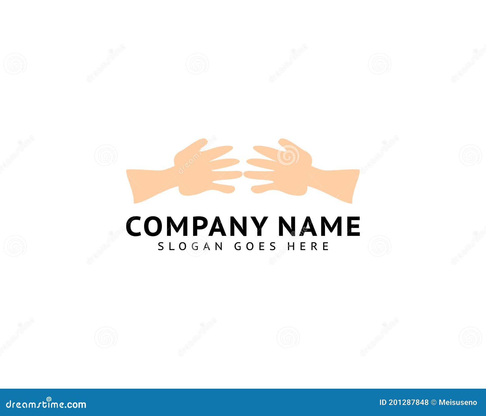 Hand To Hand Logo Template Design Vector Stock Vector - Illustration of ...