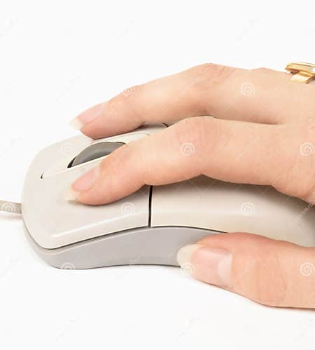 Hand to mouse stock photo. Image of geek, navigate, working - 67260