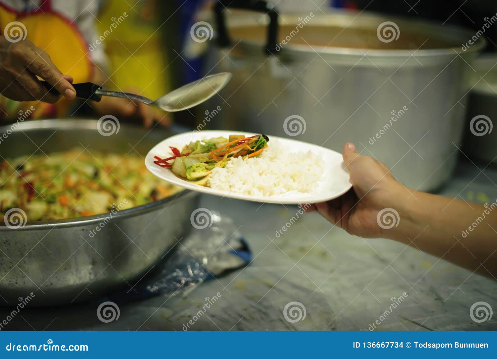 From Hand To Hand : Sharing Food with Homeless Stock Photo - Image of ...