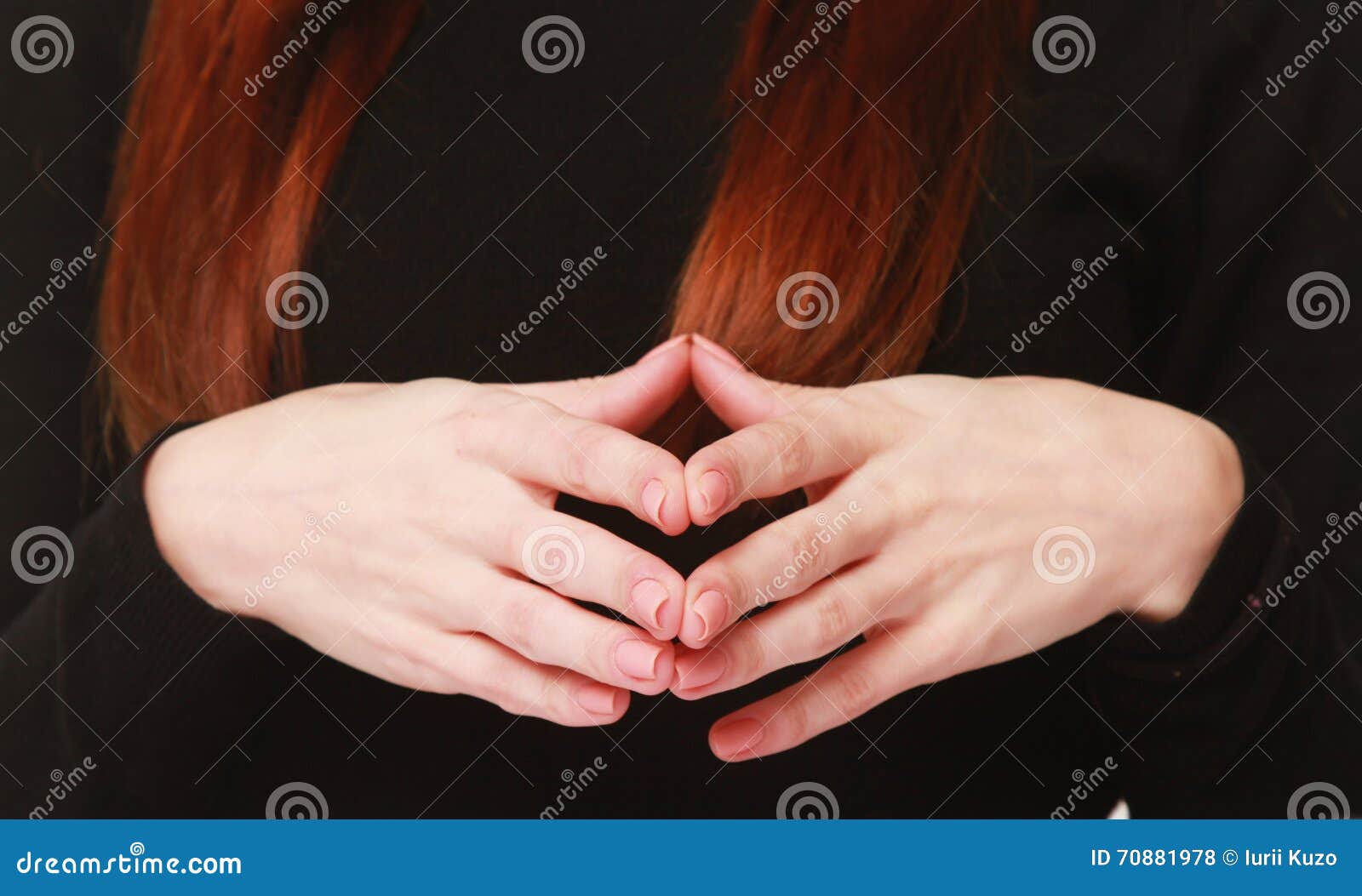 Hand Together As a Symbol of the Process of Thinking and Reflect Stock ...