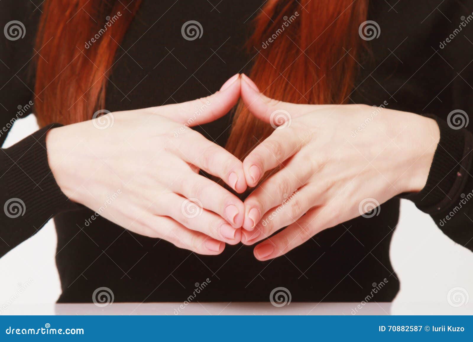 Hand Together As a Symbol of the Process of Thinking and Reflect Stock ...