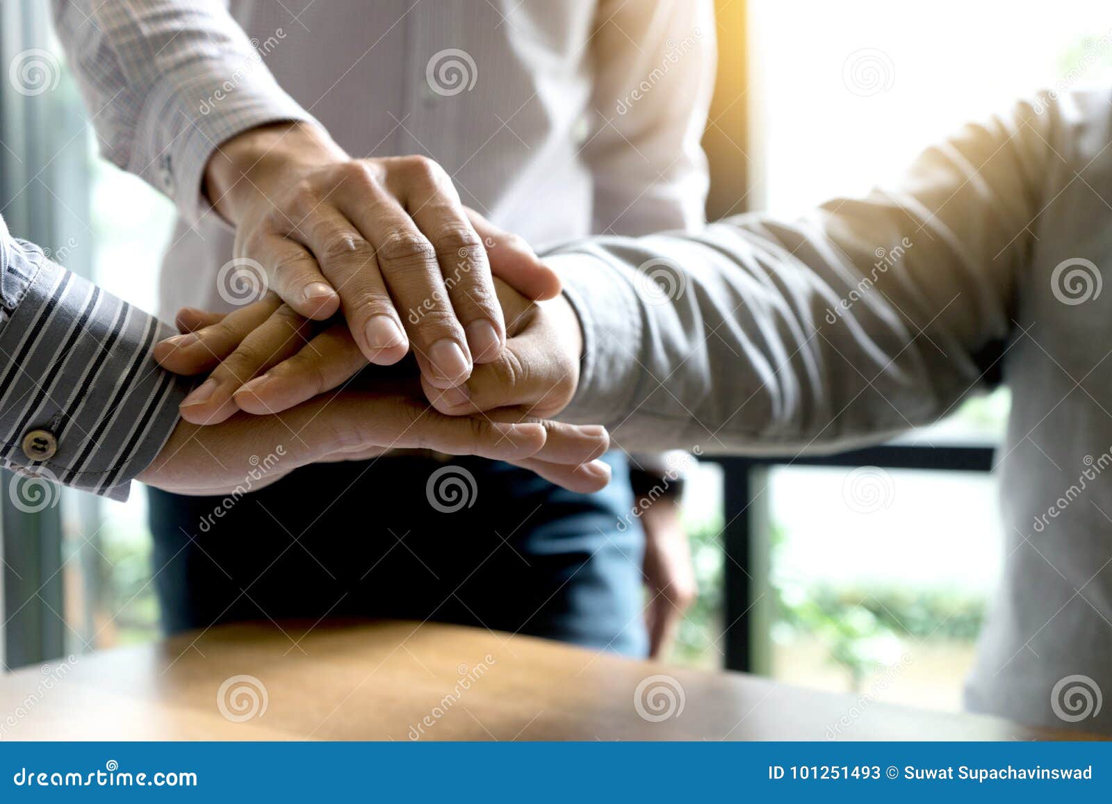 Hand Together in the Business Office Show Team Power Stock Image ...