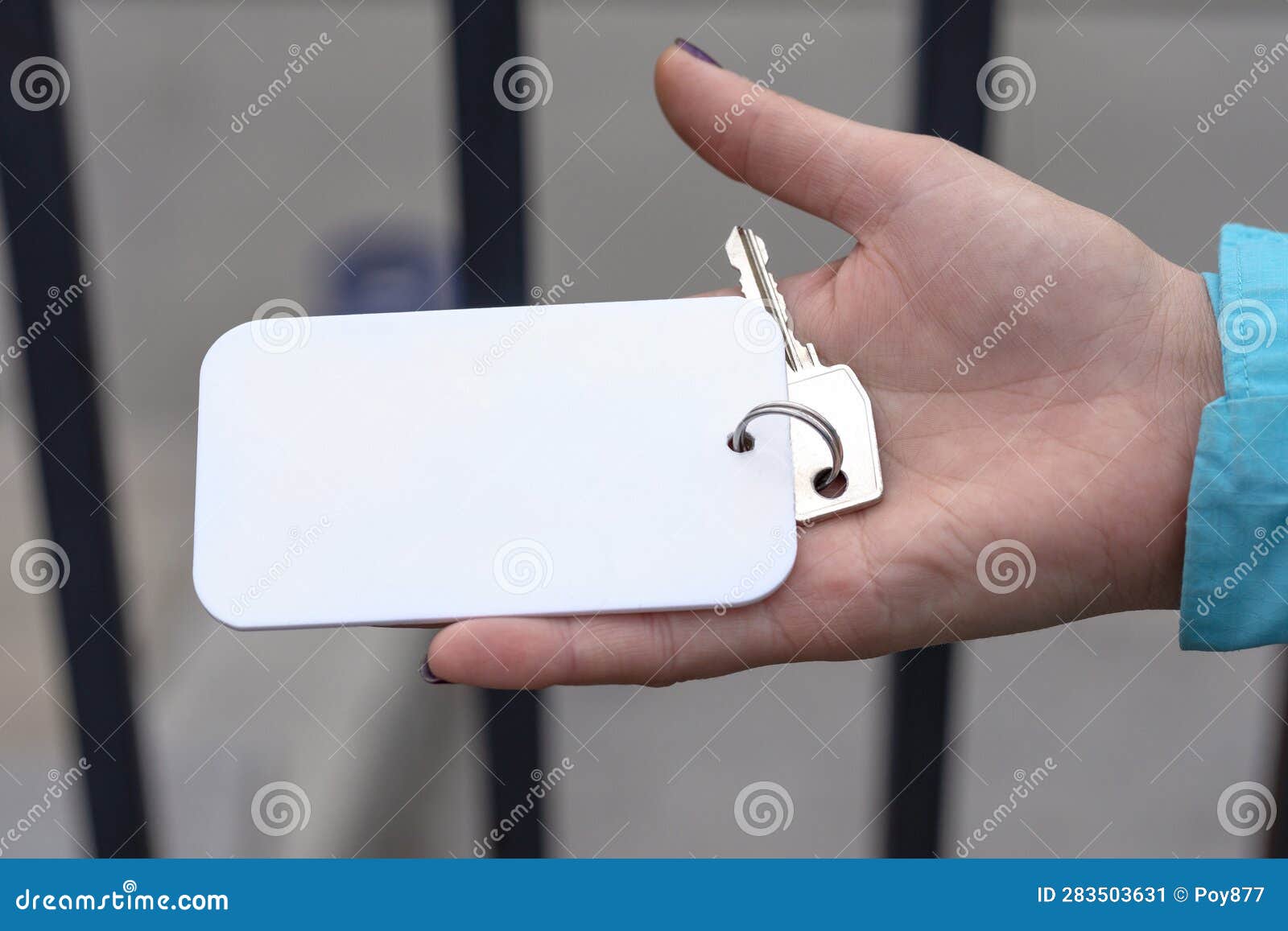 Hand with Token. Blank in Hand. Key with Form. Plastic Card Display ...