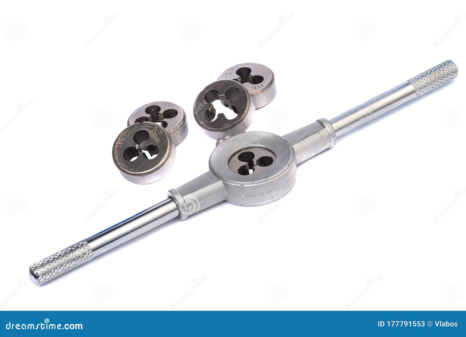 Hand Tool for Cutting Threads with Interchangeable Dies Isolated on a ...