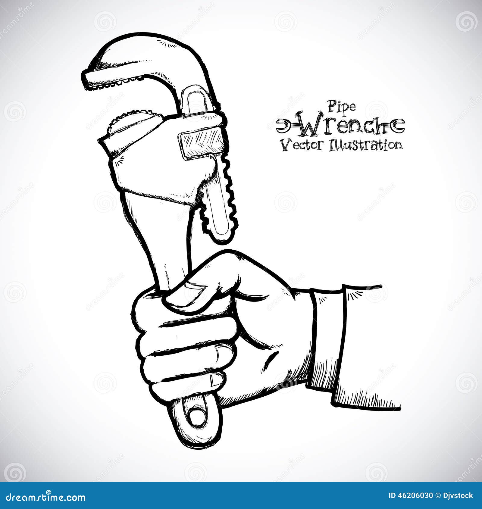 Hand tool design stock illustration. Illustration of plumber - 46206030