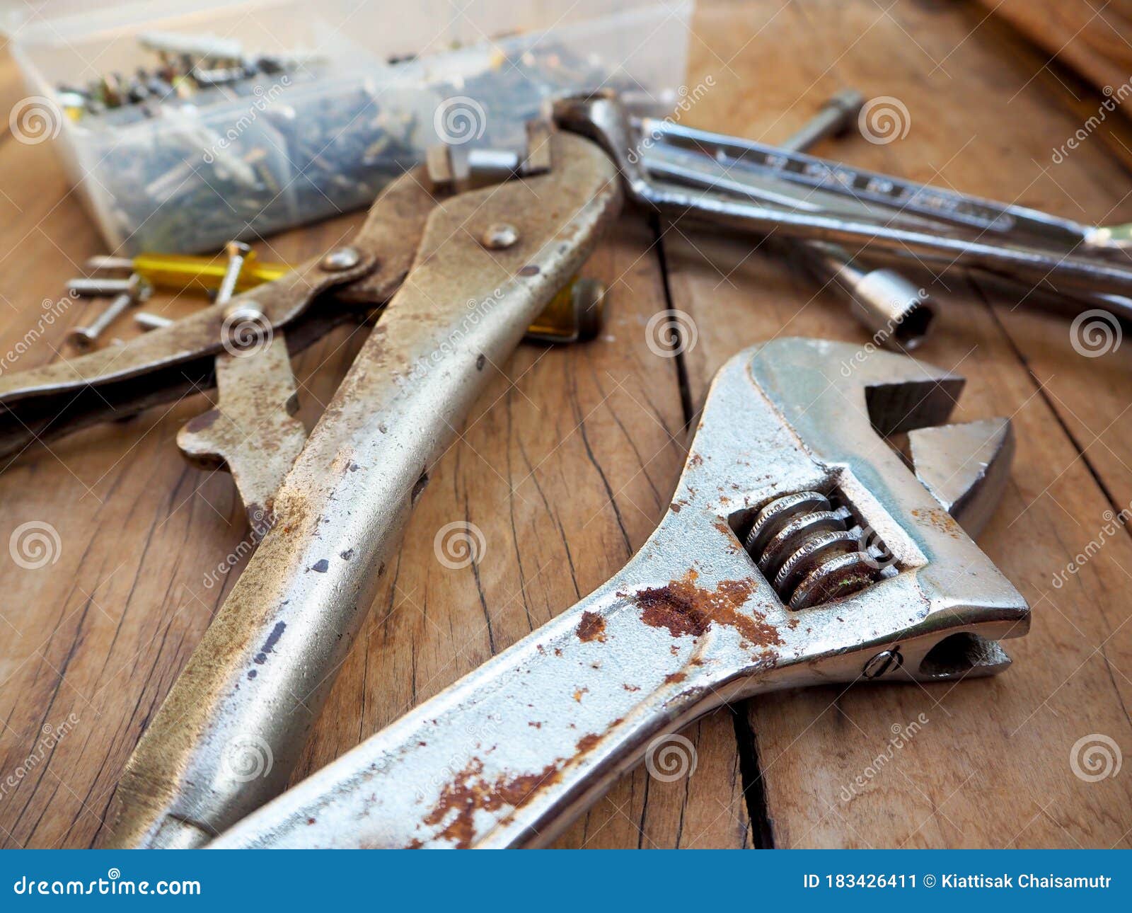 Hand Tool and Equipment for Worker Stock Image - Image of real ...