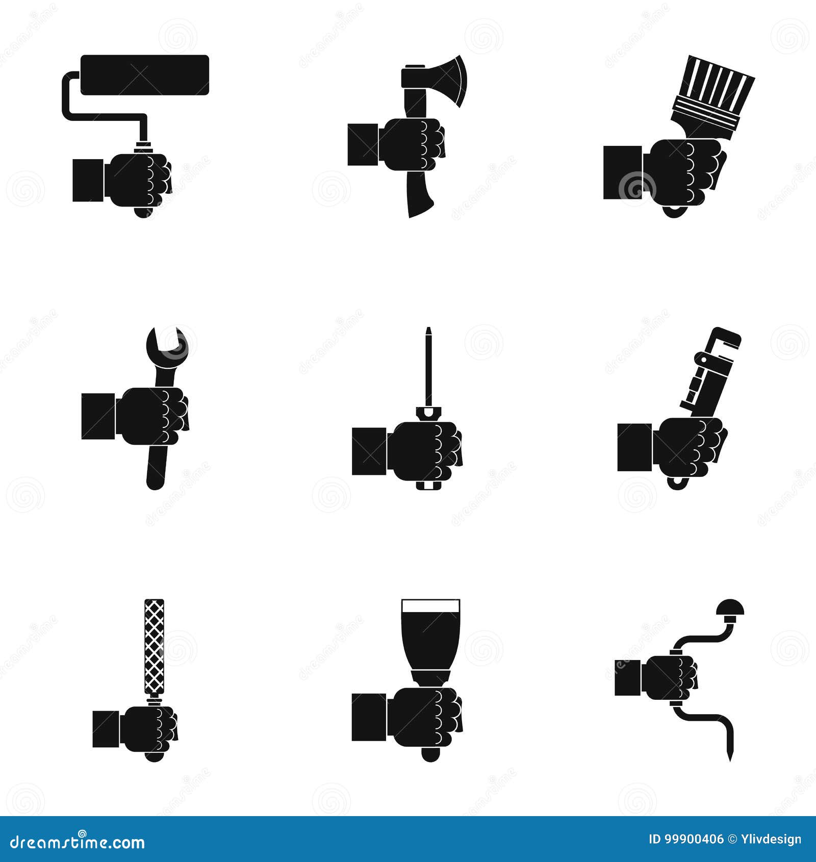Hand Tool Icon Set, Simple Style Stock Vector - Illustration of measure ... Hand Tool Icon Set, Simple Style Stock Vector - Illustration of measure ...