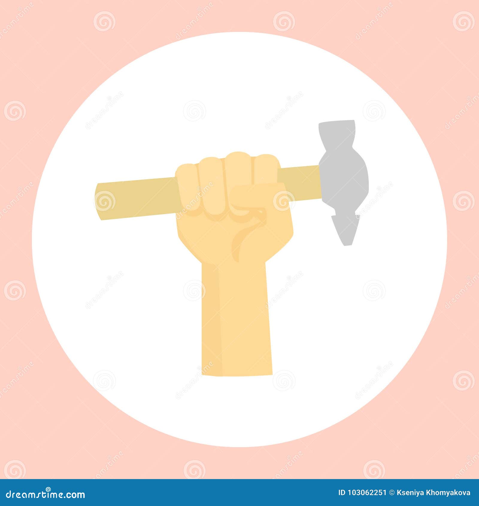 Hand with a tool stock vector. Illustration of professional - 103062251