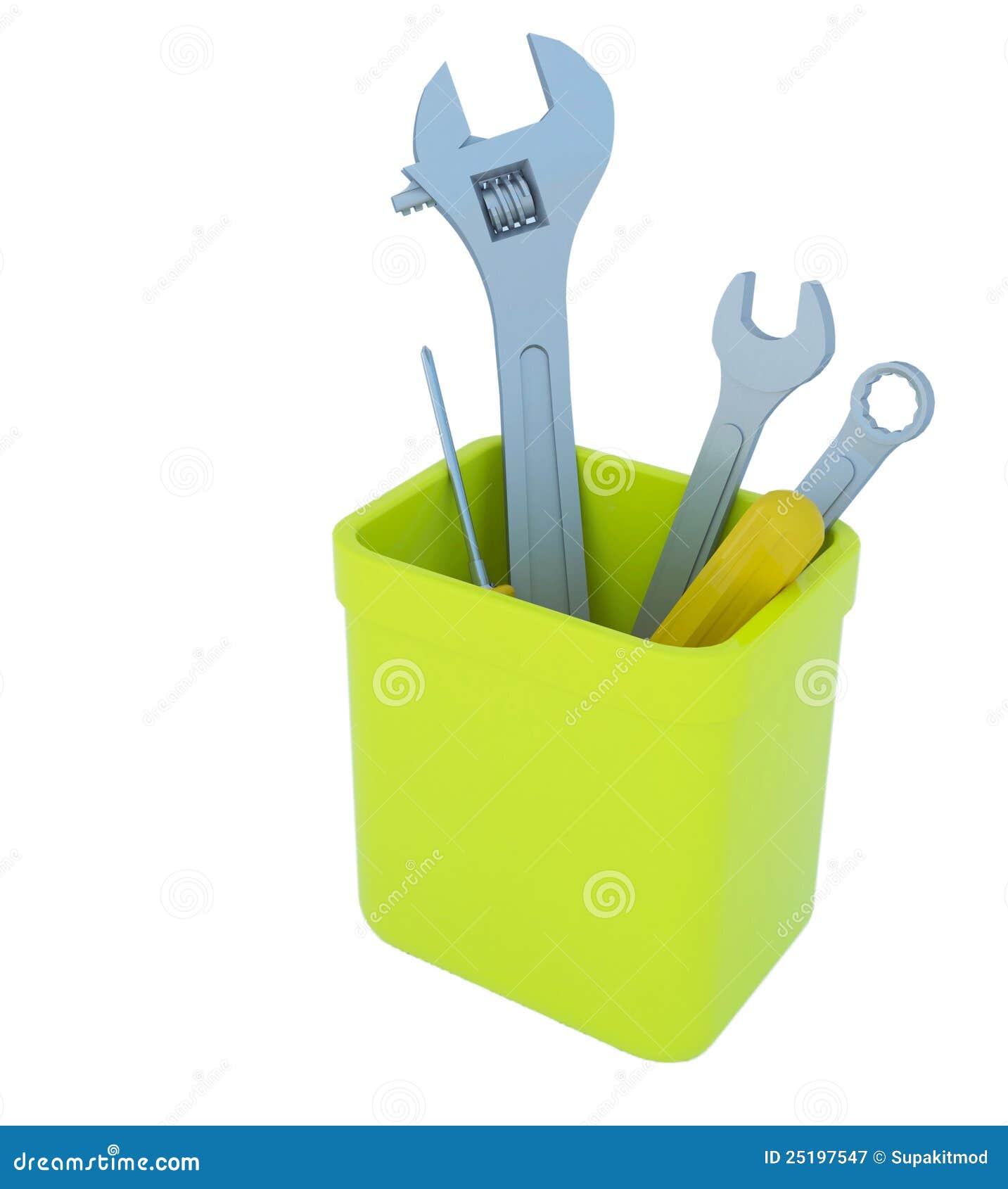 Hand Tool in the Plastic Box Stock Illustration - Illustration of tool ...
