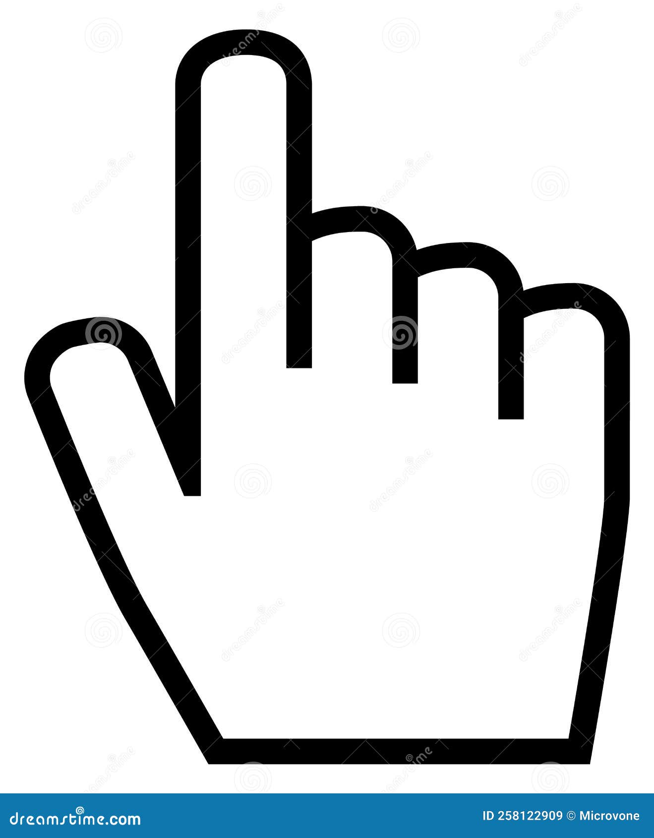 Hand Tool Pointer. Click Cursor Stock Vector - Illustration of touch ...