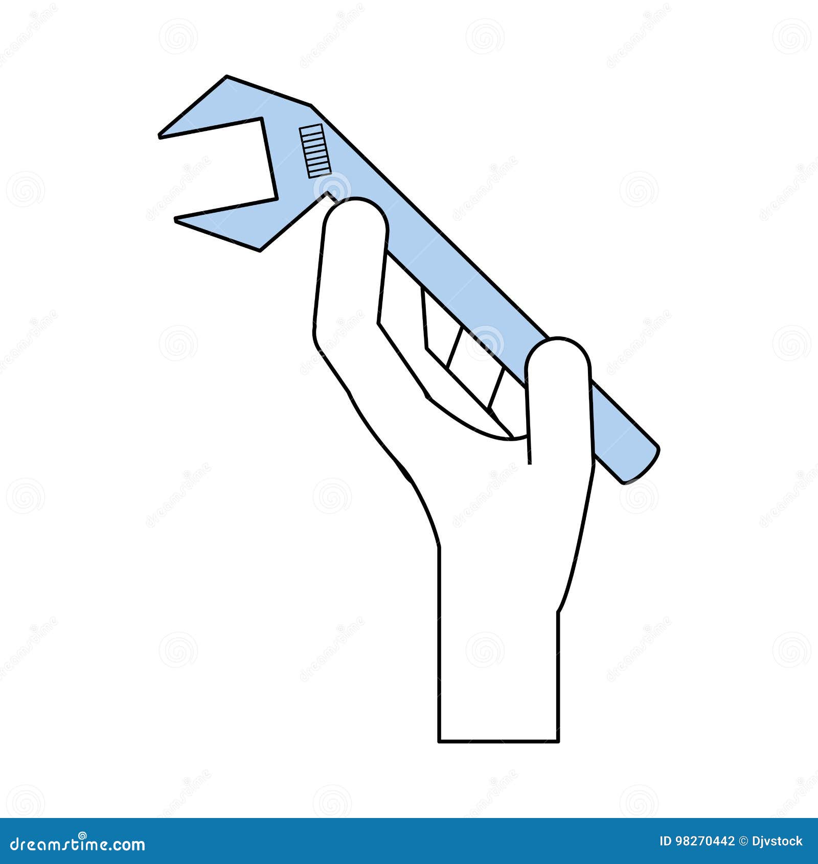 Hand with Tool Vector Illustration Stock Vector - Illustration of ...