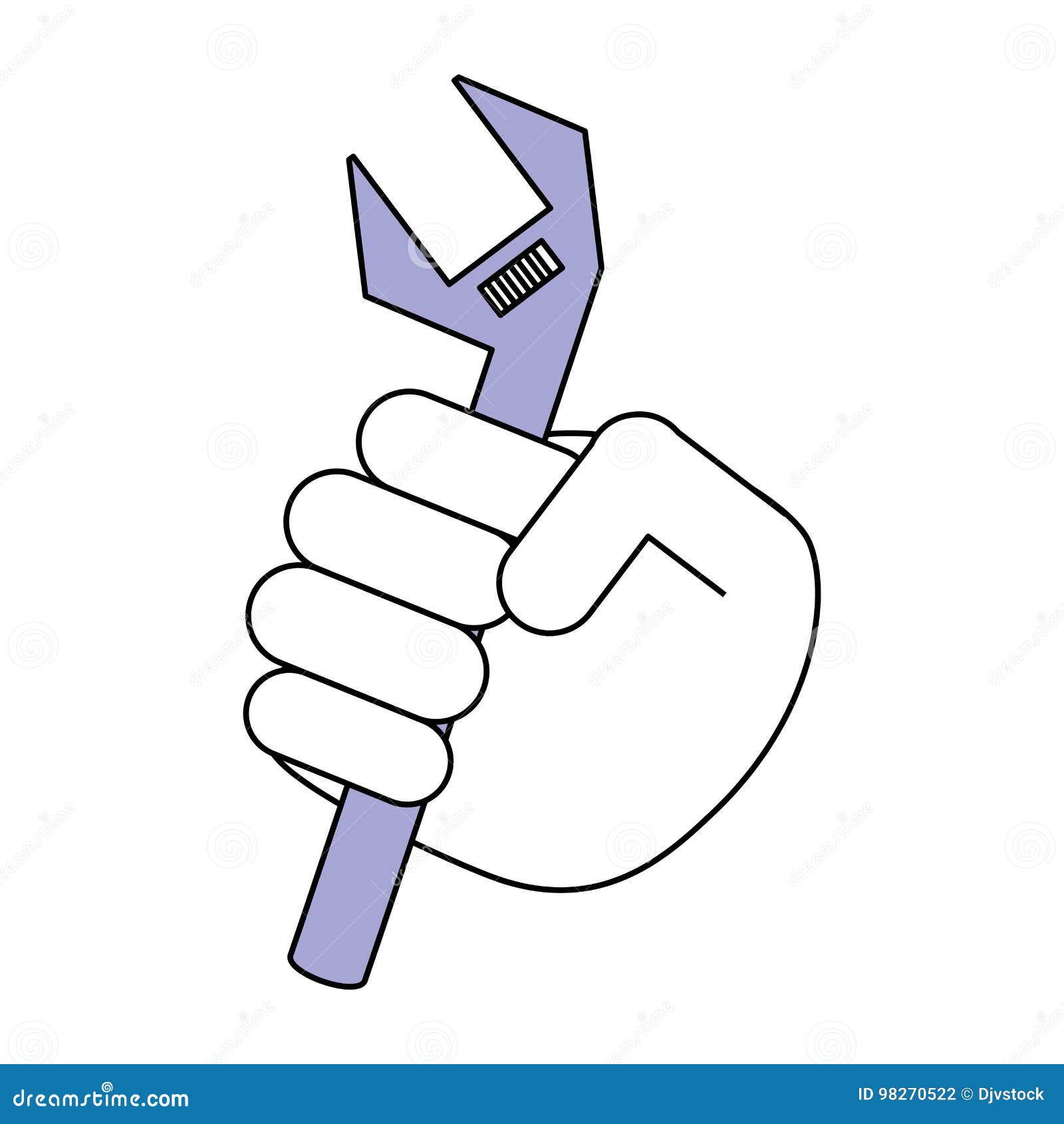 Hand with Tool Vector Illustration Stock Vector - Illustration of ...