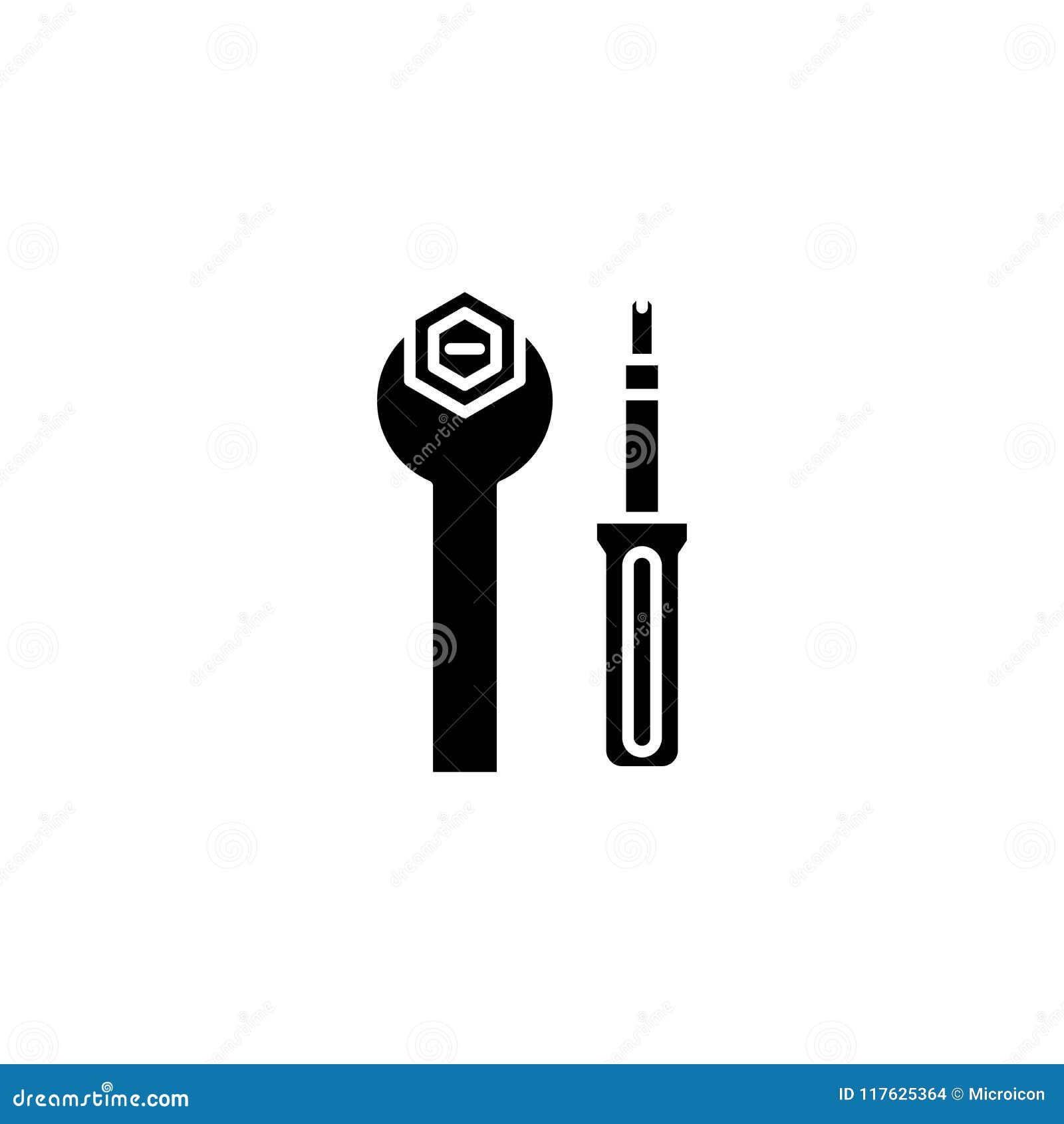 Hand Tools Black Icon Concept. Hand Tools Flat Vector Symbol, Sign ...