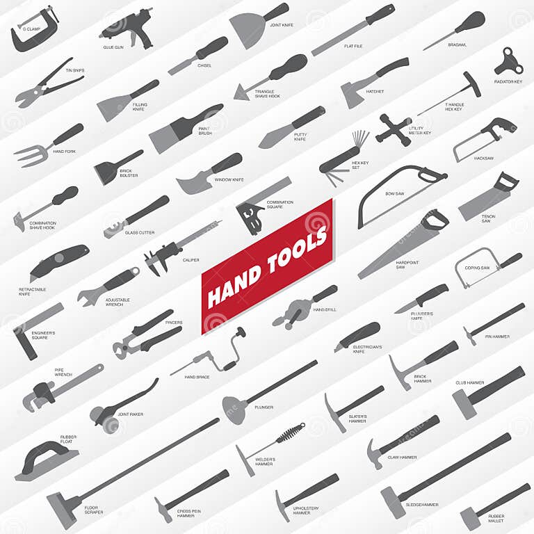 Hand Tools Collection stock vector. Illustration of electrician - 55725161