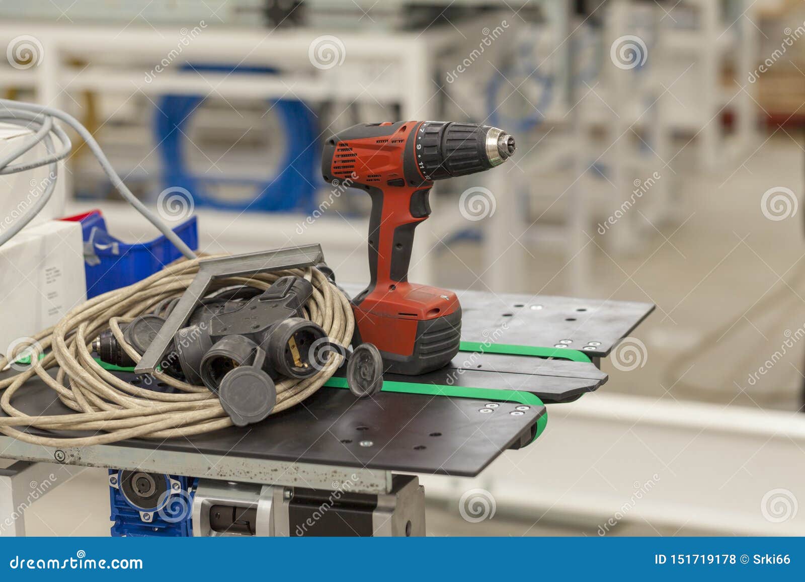 Hand Tools and Electric Cables in the Workshop Stock Photo - Image of ...