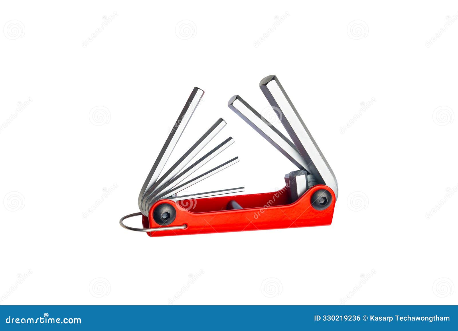 Hand Tools,Folding Hex Key Set Isolate on White Background. Folding Hex ...