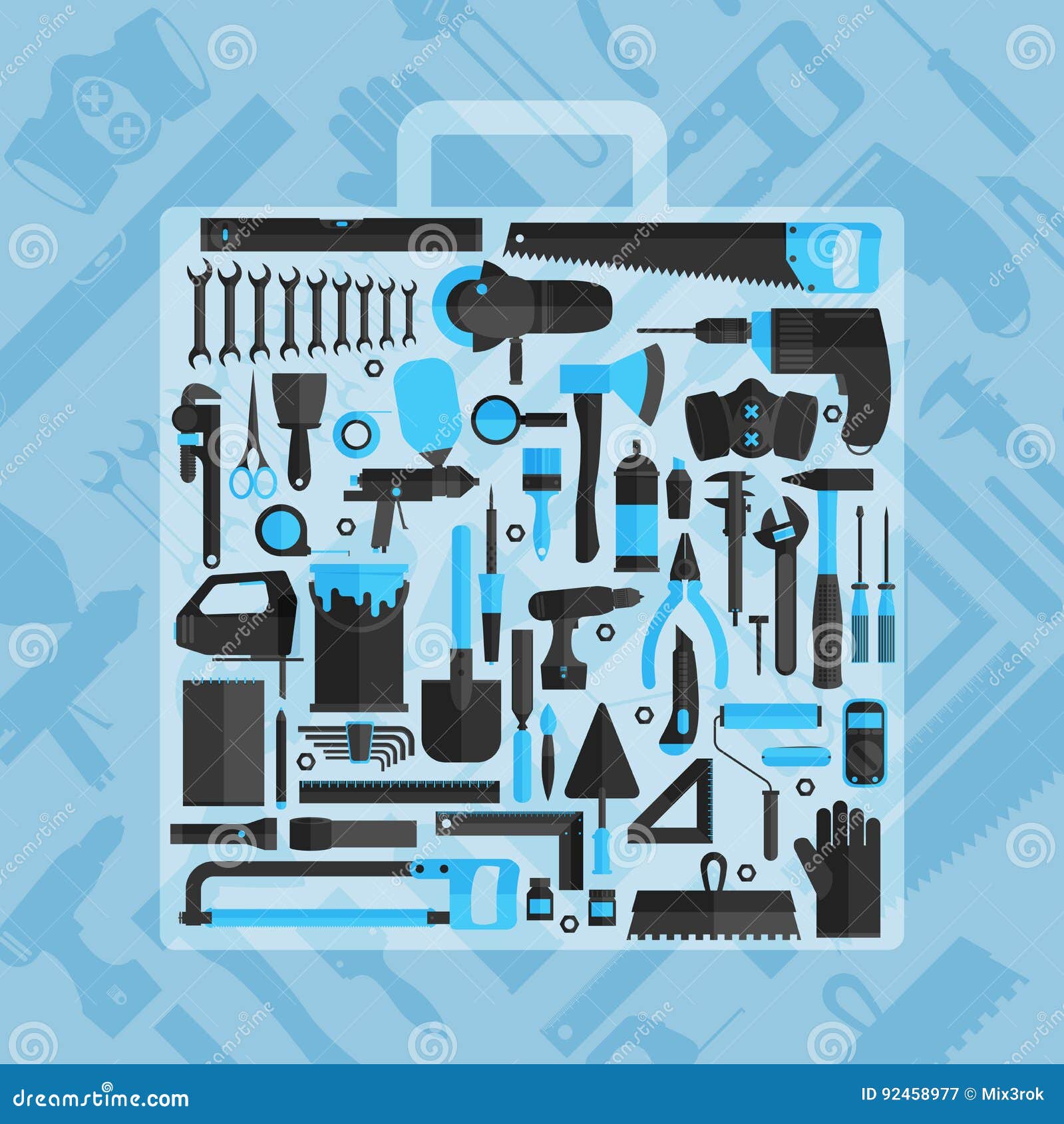 Hand Tools Icon Set , Flat Design , Eps10 Vector Format Stock Vector ...