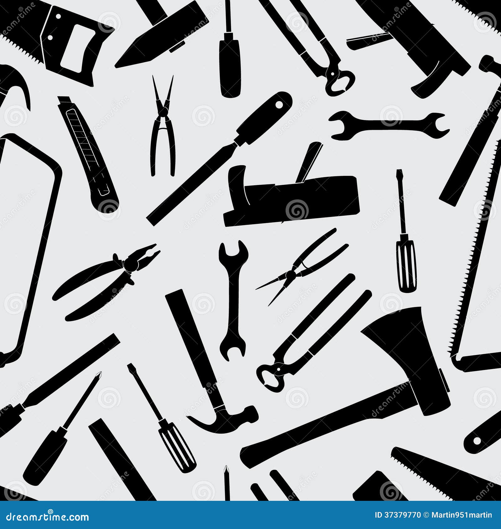 Hand Tools Icons Pattern Eps10 Stock Vector - Illustration of hammer ...