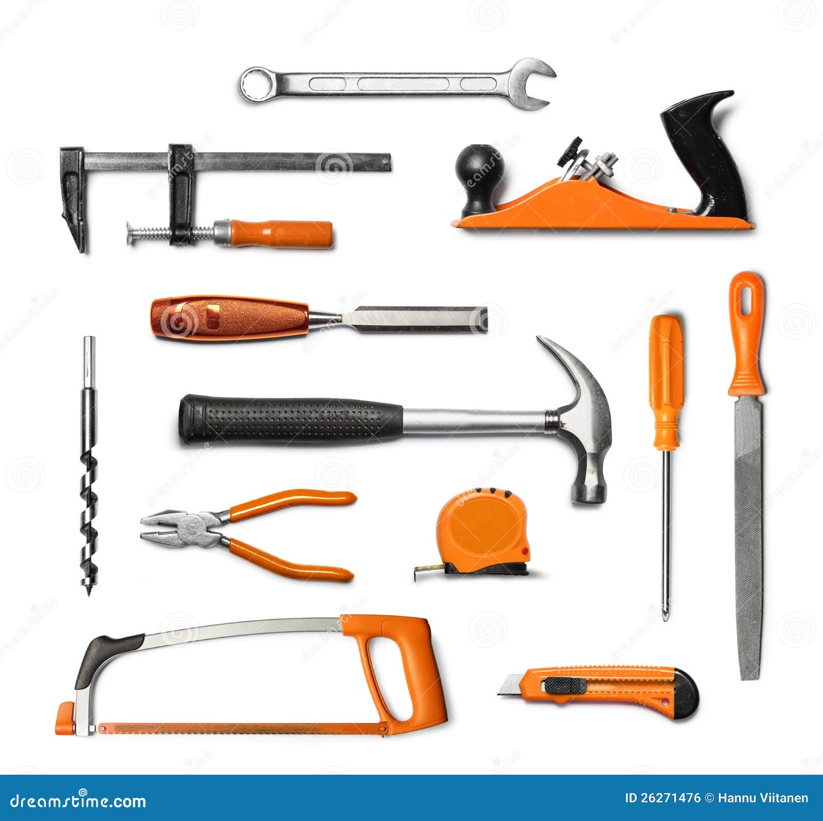 Hand tools kit isolated stock photo. Image of steel, construct - 26271476