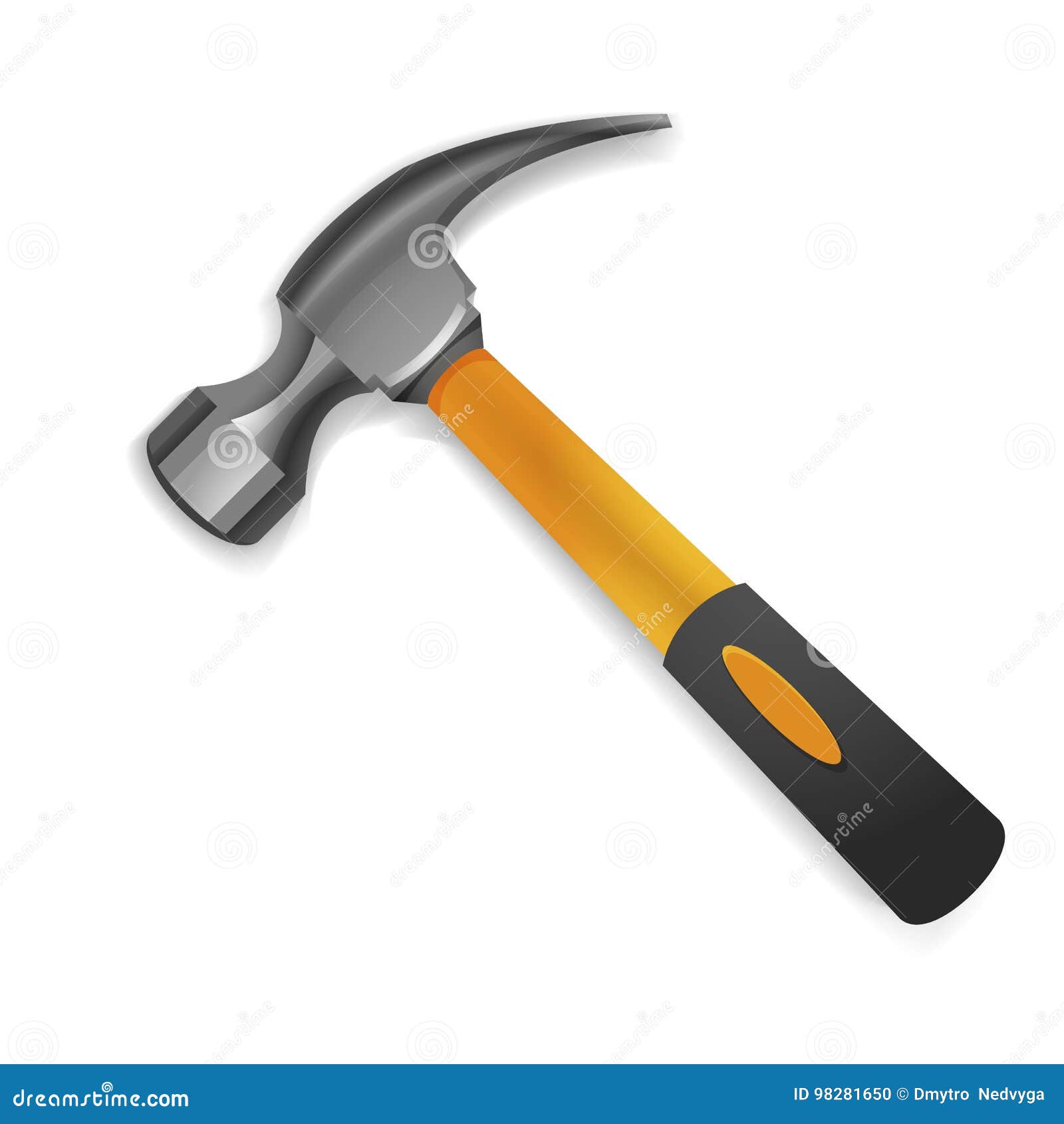 Hand Tools for Repair and Construction. Realistic Hammer Isolated on ...