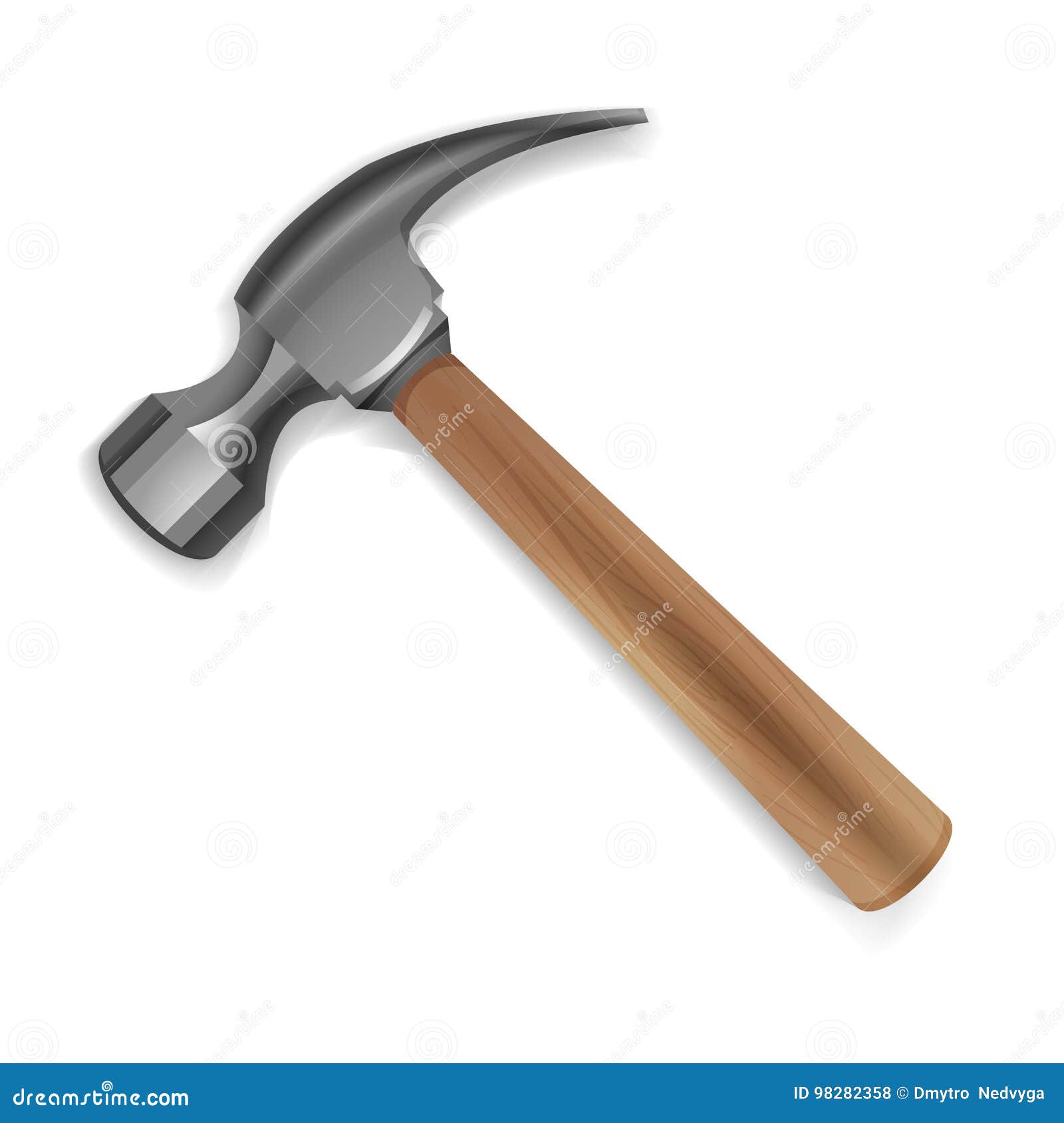 Hand Tools for Repair and Construction. Realistic Hammer Isolated on ...