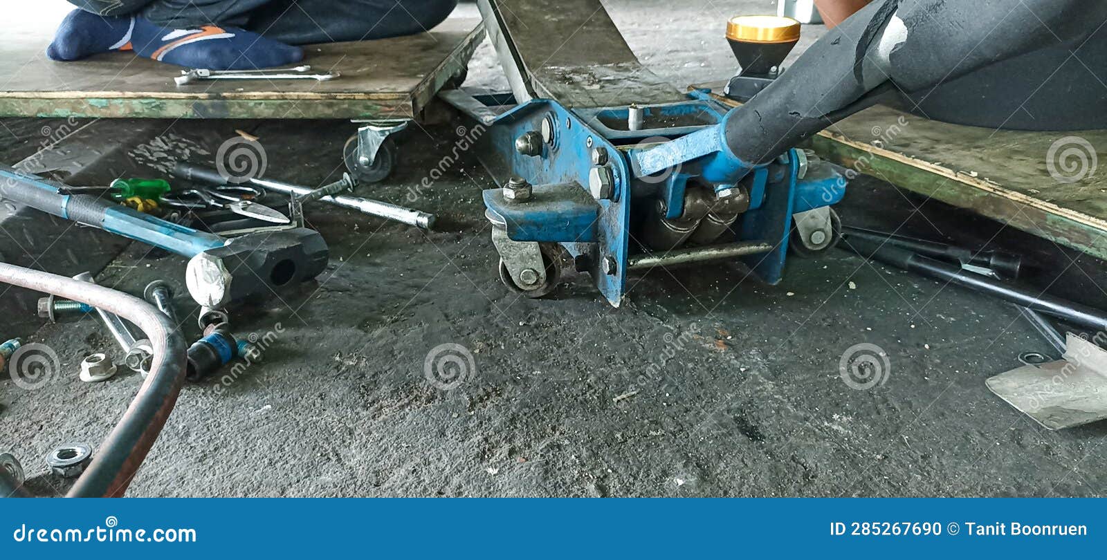 Hand Tools Untidy Place on the Floor May Not Be Safe To Work with Stock ...