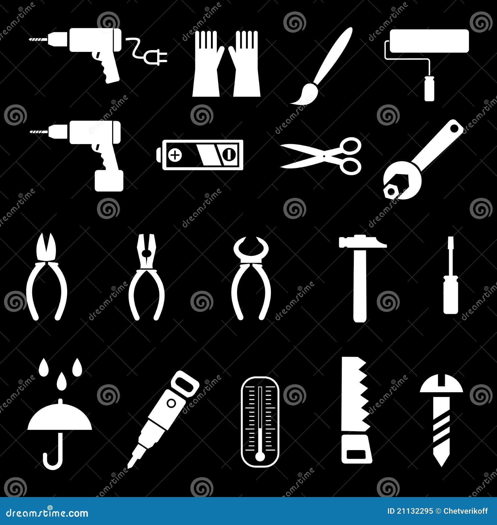 Hand Tools Logo Cartoon Vector | CartoonDealer.com #56988855