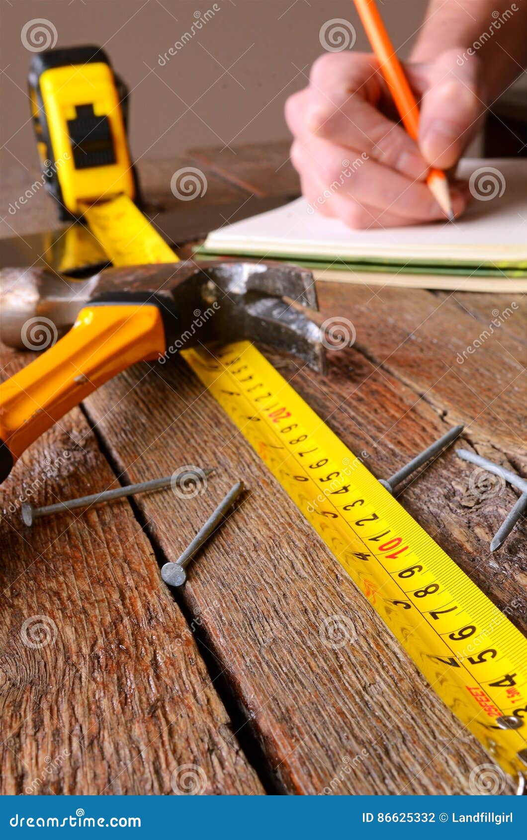 Hand Tools and Work Bench Background Stock Photo - Image of abstract ...