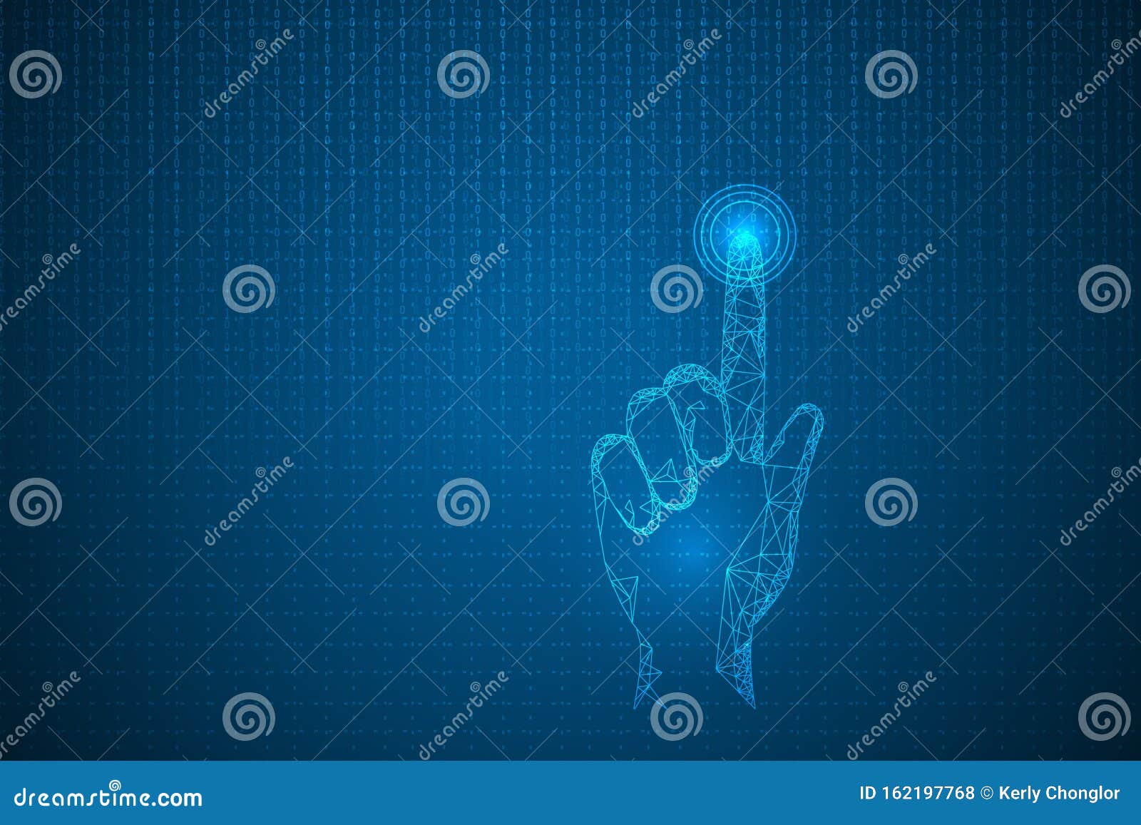 Hand Touch on Abstract Background. Digital Technology with Hand Touch ...