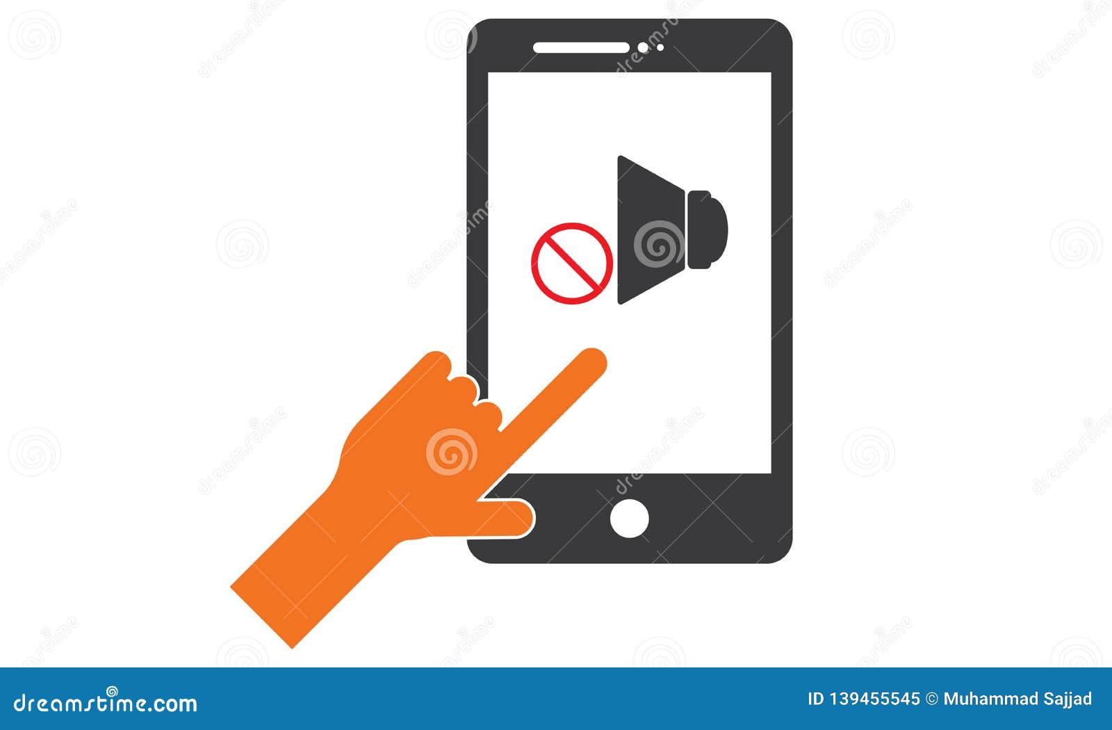 Hand Touch Android Mobile Phone - Please Mute Your Mobile Phone ...