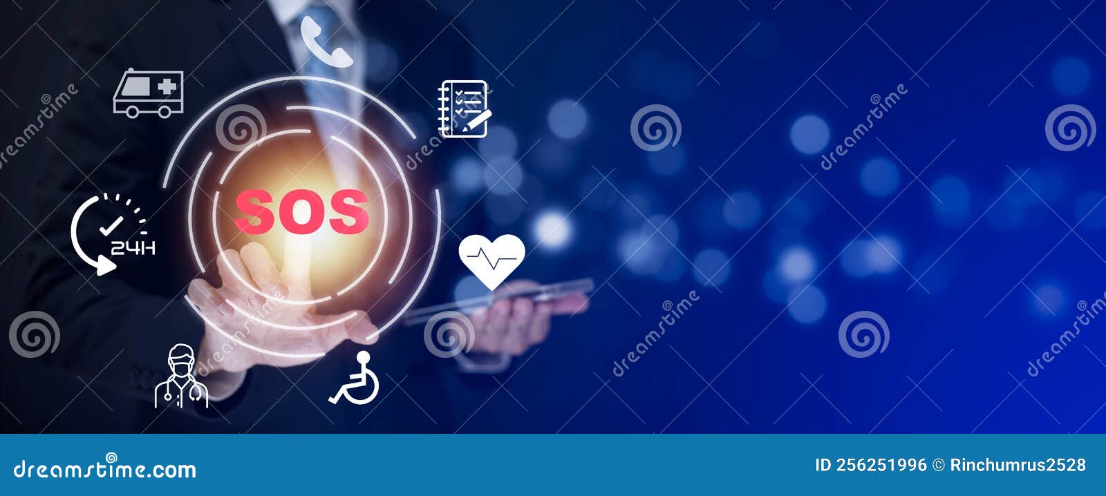 Hand Touch Button Emergency App in Home, Call Phone, Chat Message Icon ...