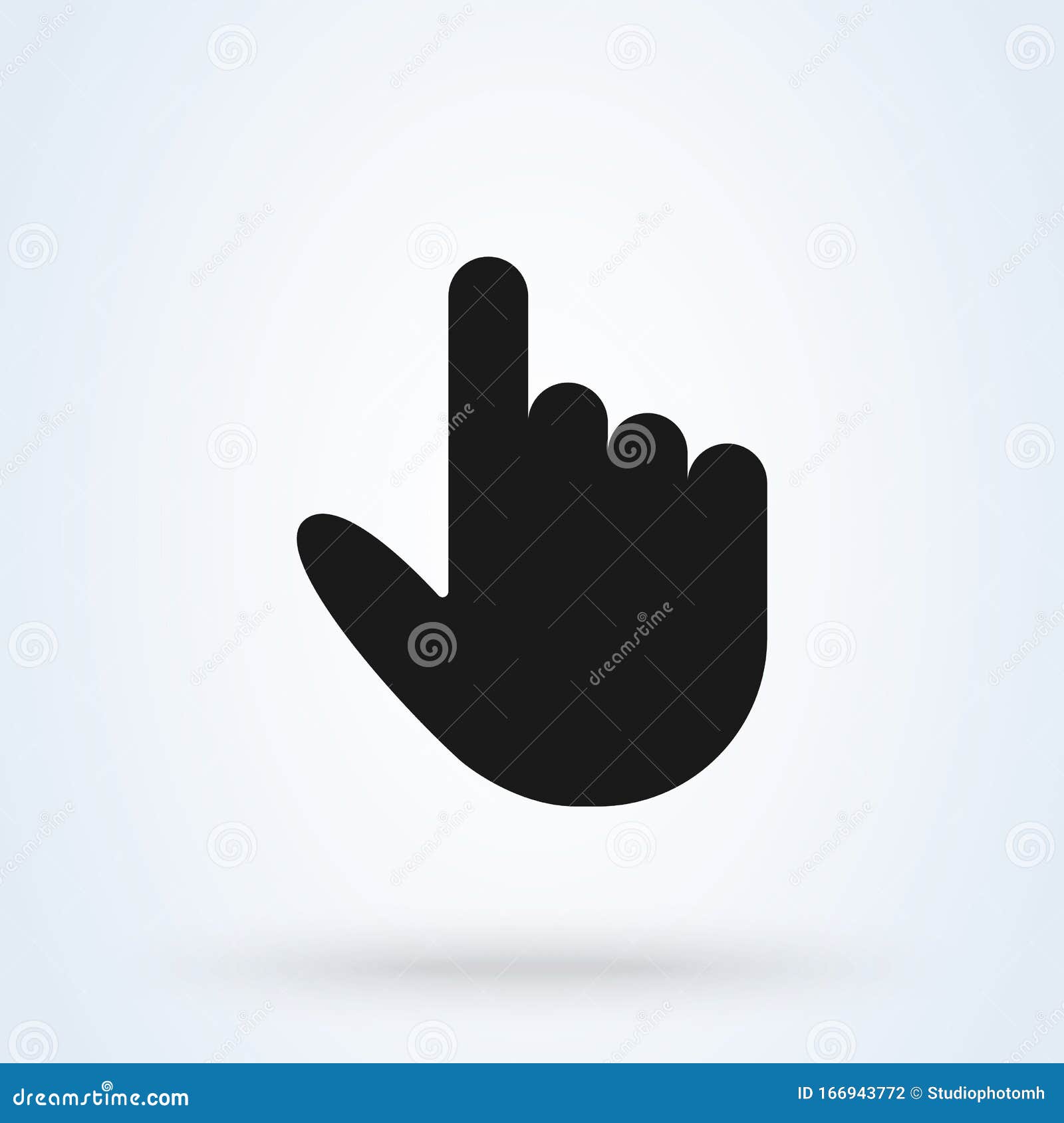 Hand Touch Click, Simple Vector Modern Icon Design Illustration Stock ...