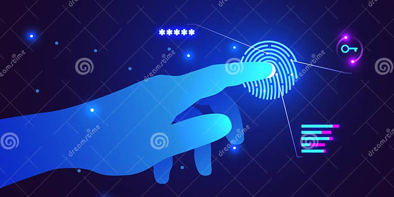 Hand Touch Fingerprint Scanner. Biometrics Identify Authorization Stock ... Hand Touch Fingerprint Scanner. Biometrics Identify Authorization Stock ...