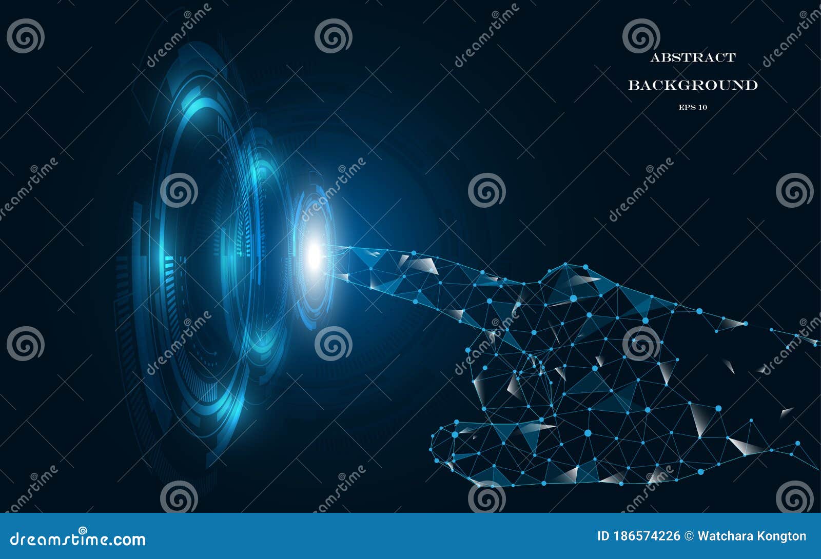 Hand Touch the Future Abstract Background Innovation Concept Stock ...