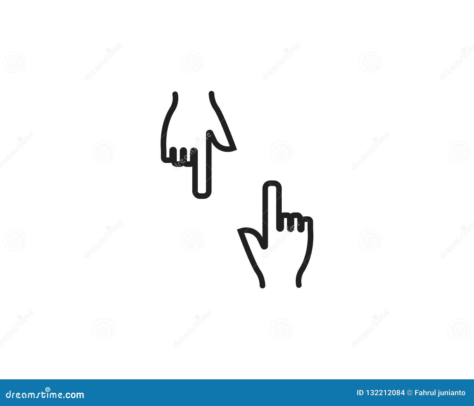 Hand touch logo vector stock vector. Illustration of technology - 132212084