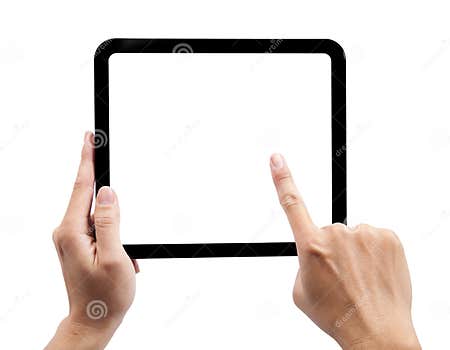 Hand and Touch-pad Isolated Stock Image - Image of analyzing, mobile ...
