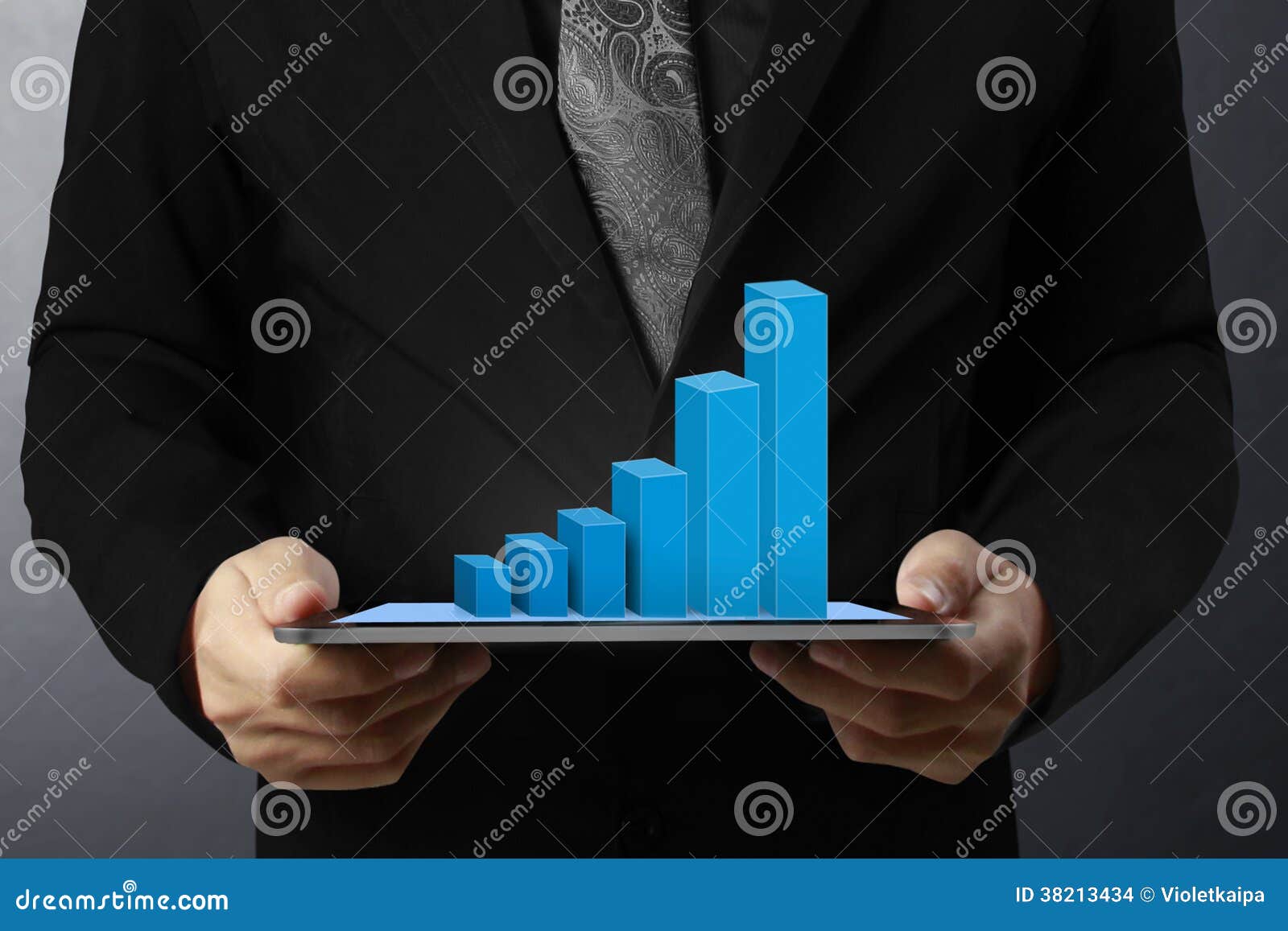 Hand Touch Screen Graph on a Tablet Stock Photo - Image of article ...