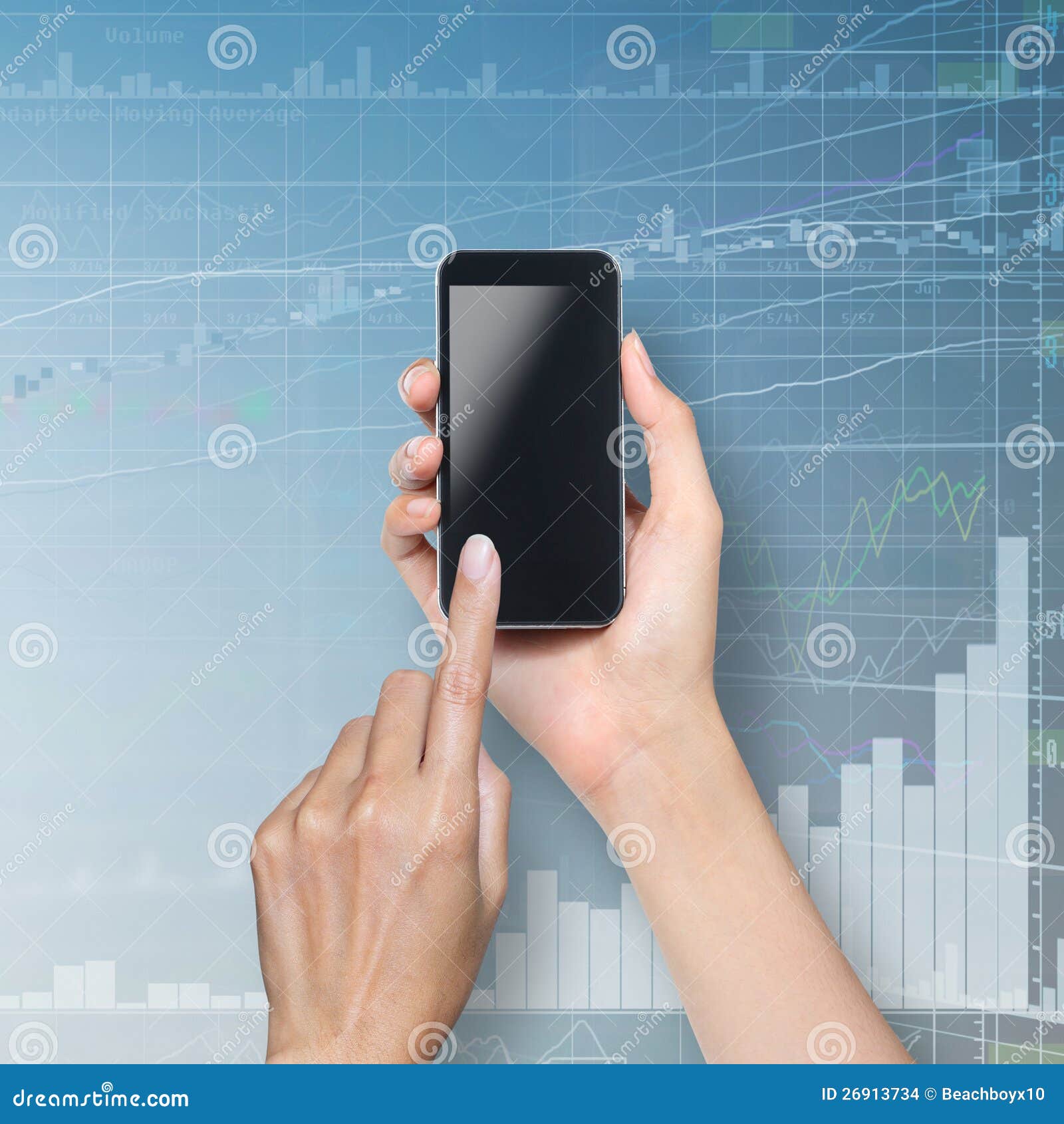 Hand Touch Virtual Graph,chart, Diagram Royalty-Free Stock Photography ...