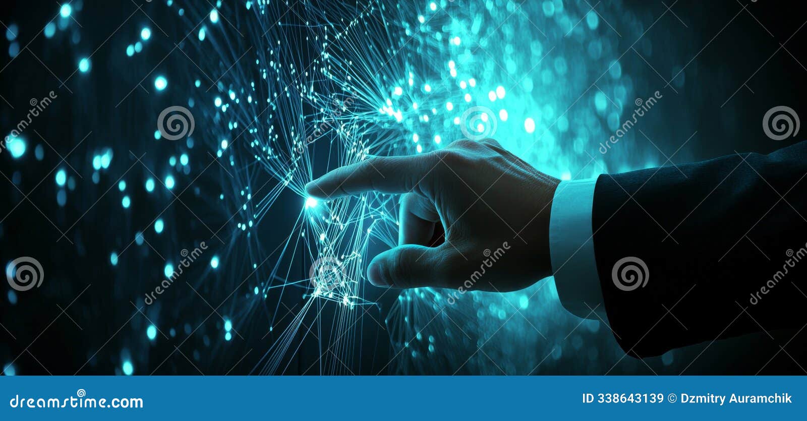 Hand Touch a Structure Global Fastest Data Network Connection, Internet ...