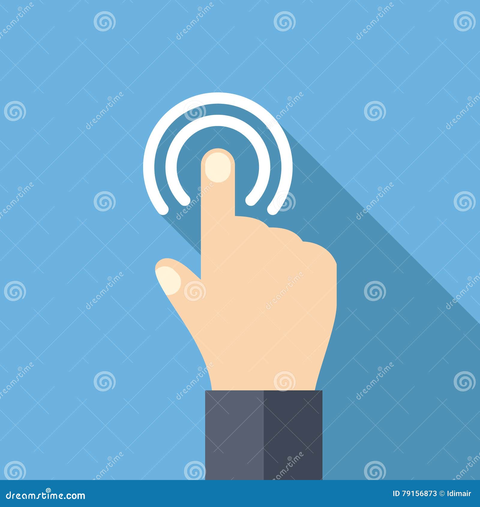 Hand Touch and Tap Gesture Line Art Icon for Apps and Websites Stock ...