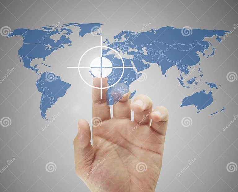 Hand Touch Virtual a Icon Social Network Stock Illustration ...