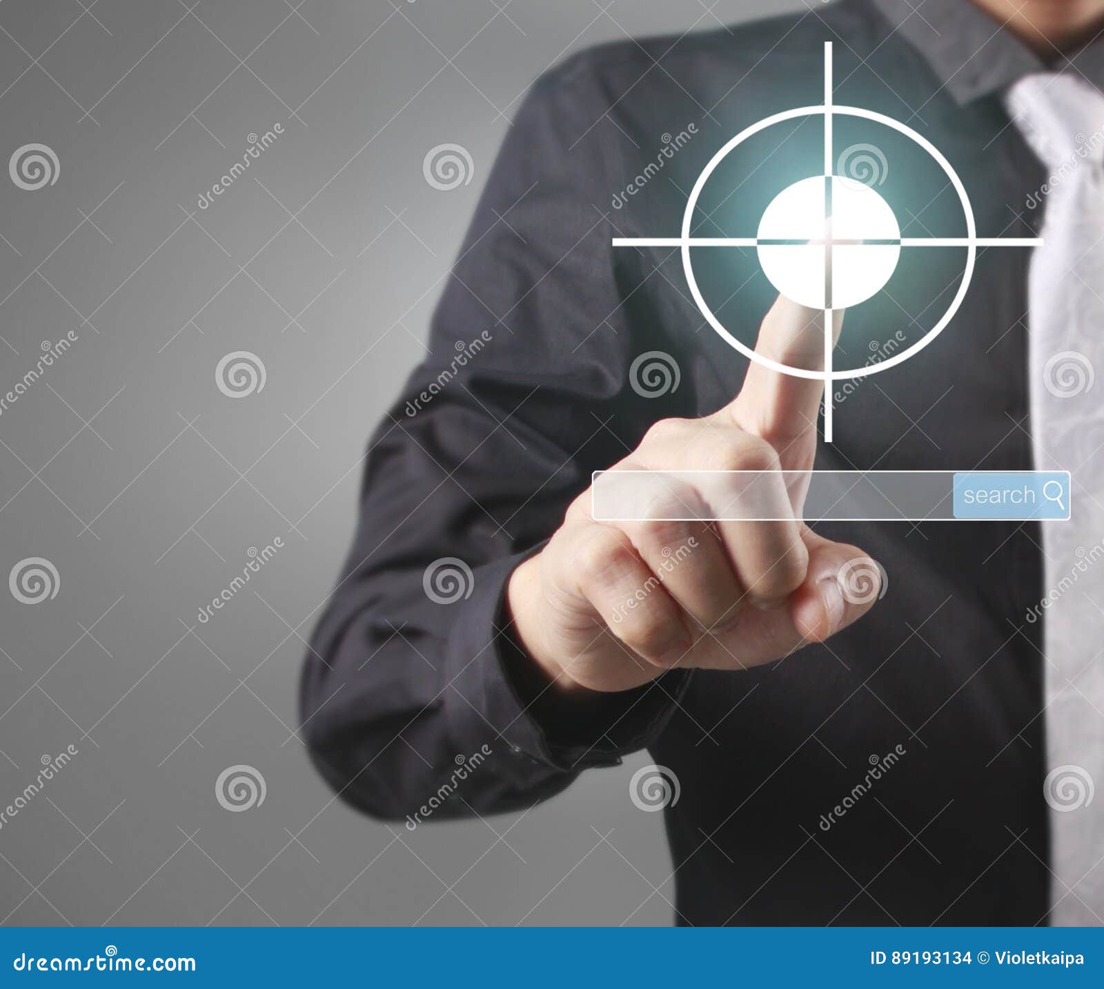 Hand Touch Virtual Icon Osocial Network Stock Photo - Image of connect ...