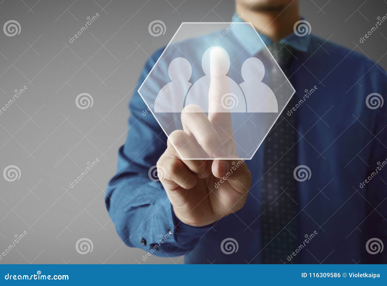 Touch Virtual Icon of Social Network Stock Photo - Image of technology ...