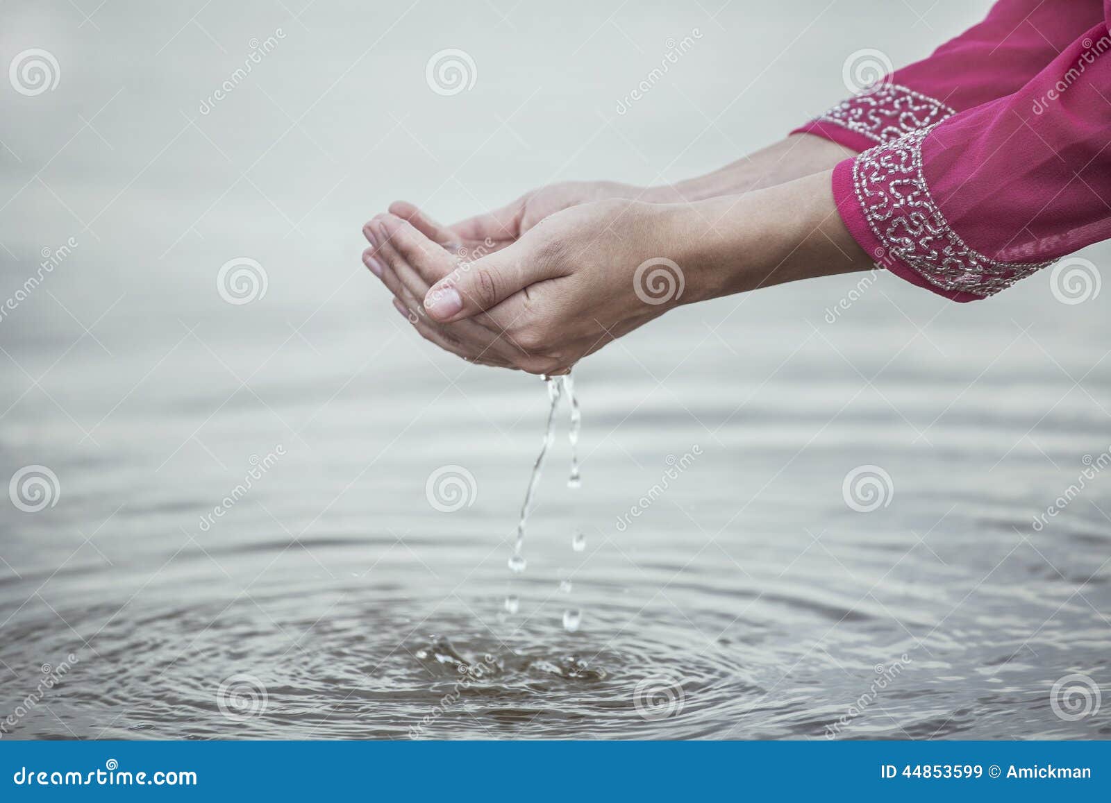 Hand touch water stock image. Image of pure, healthy - 44853599