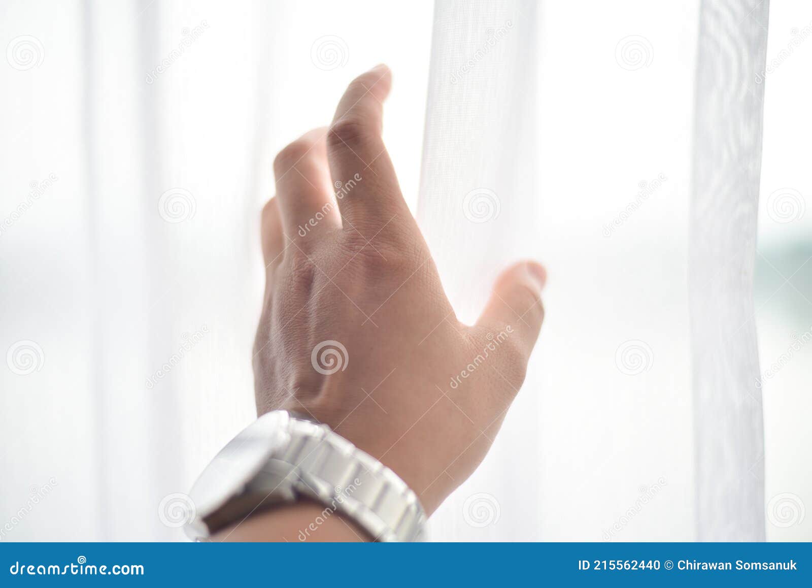 Hand touch on white fabric stock photo. Image of manicure - 215562440