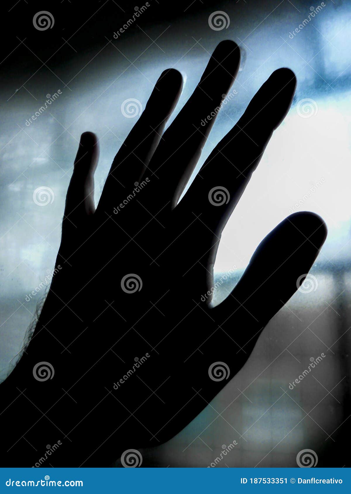 Hand Touching Blurred Window Glass Stock Image - Image of light, hand ...