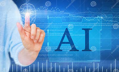 Hand Touching the Brain Working of Artificial Intelligence AI ,IoT ...